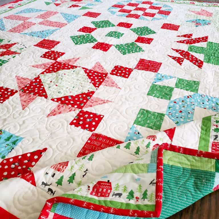 Finished Christmas Sampler Quilt - Patterns | A Quilting Life