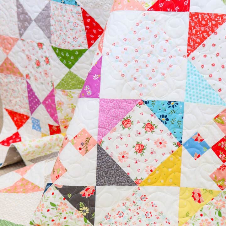 Simple Scrappy Quilt with Free Pattern - A Quilting Life