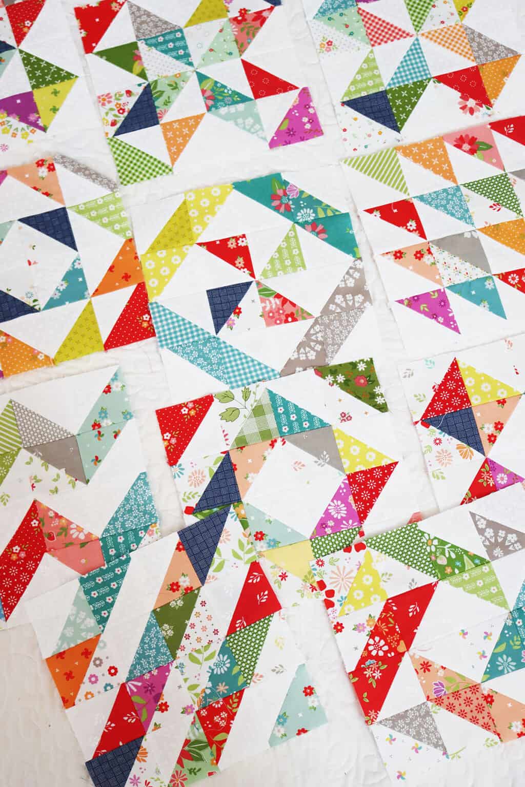 Half Square Triangle Scrap Quilt Blocks 10 + 11 - A Quilting Life