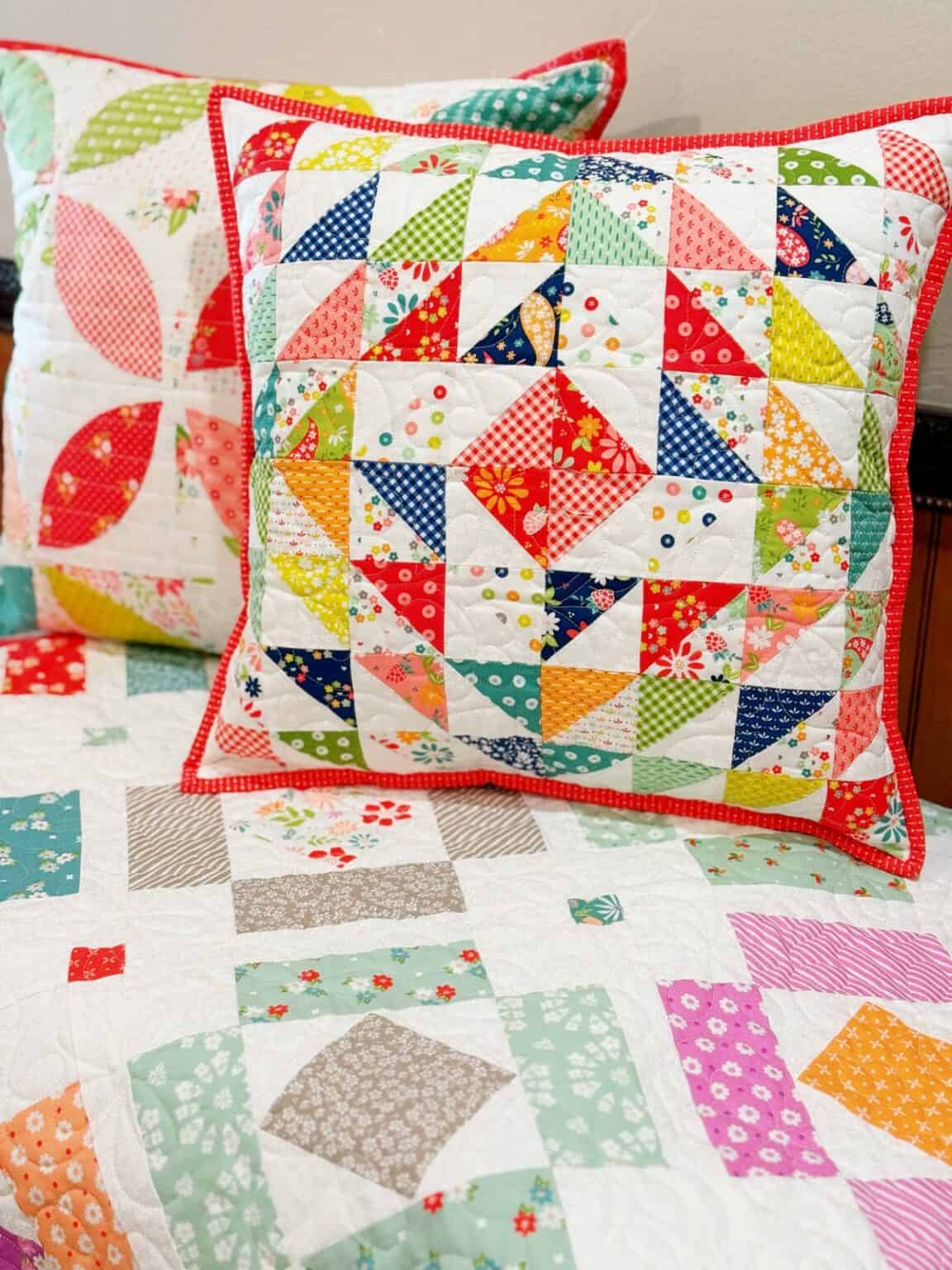 Half-Square Triangle Pillow - A Quilting Life